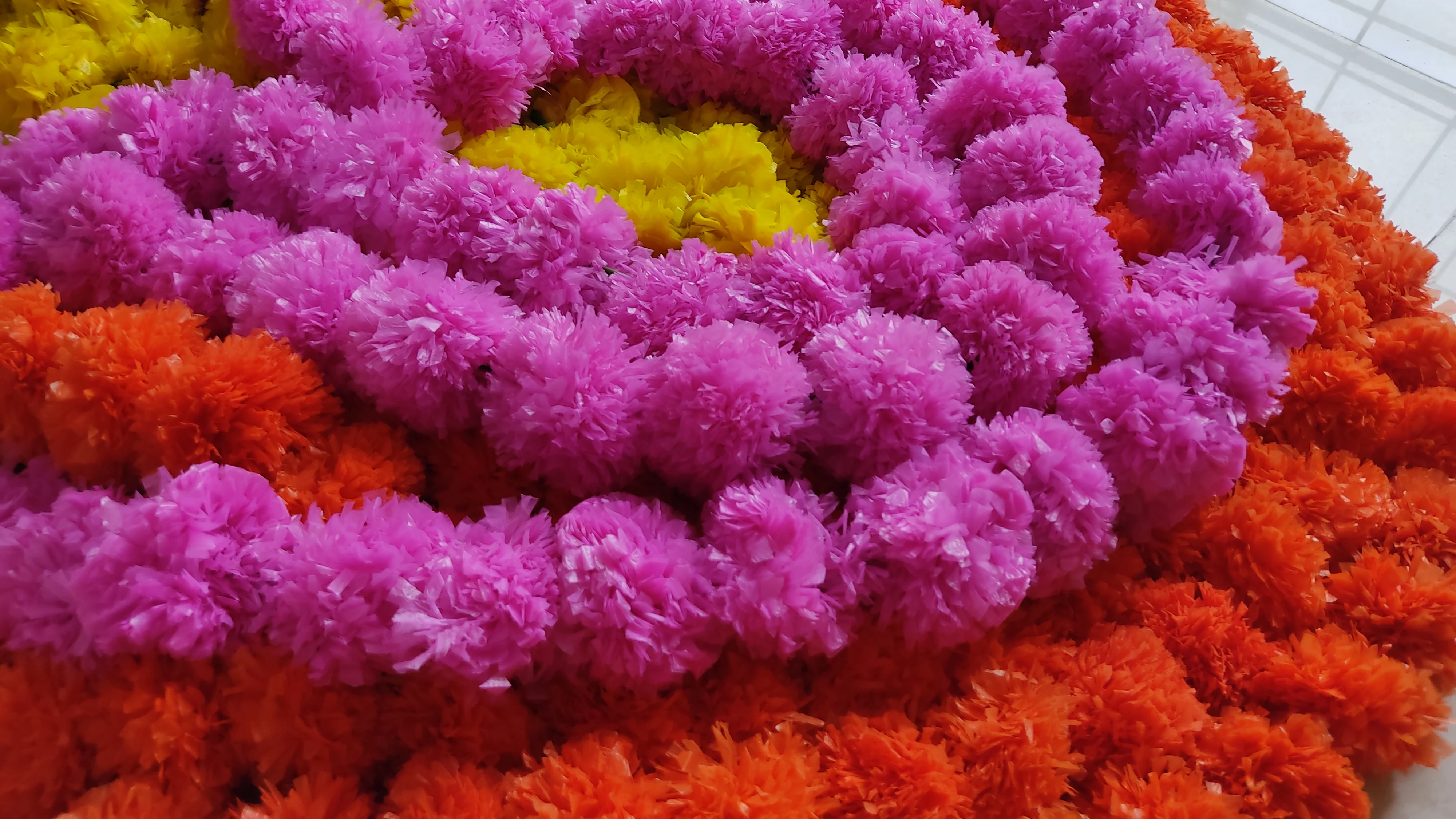 Artificial Wholesale Marigold Flower Garland String for Weddings ...