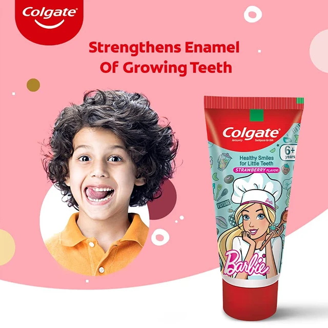 Colgate Kids Barbie Red Toothpaste Healthy Smiles For Little Teeth ...