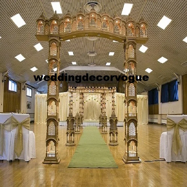 New Wedding Carved Golden Mandaps Hindu Wedding Mandap Manufacturer ...