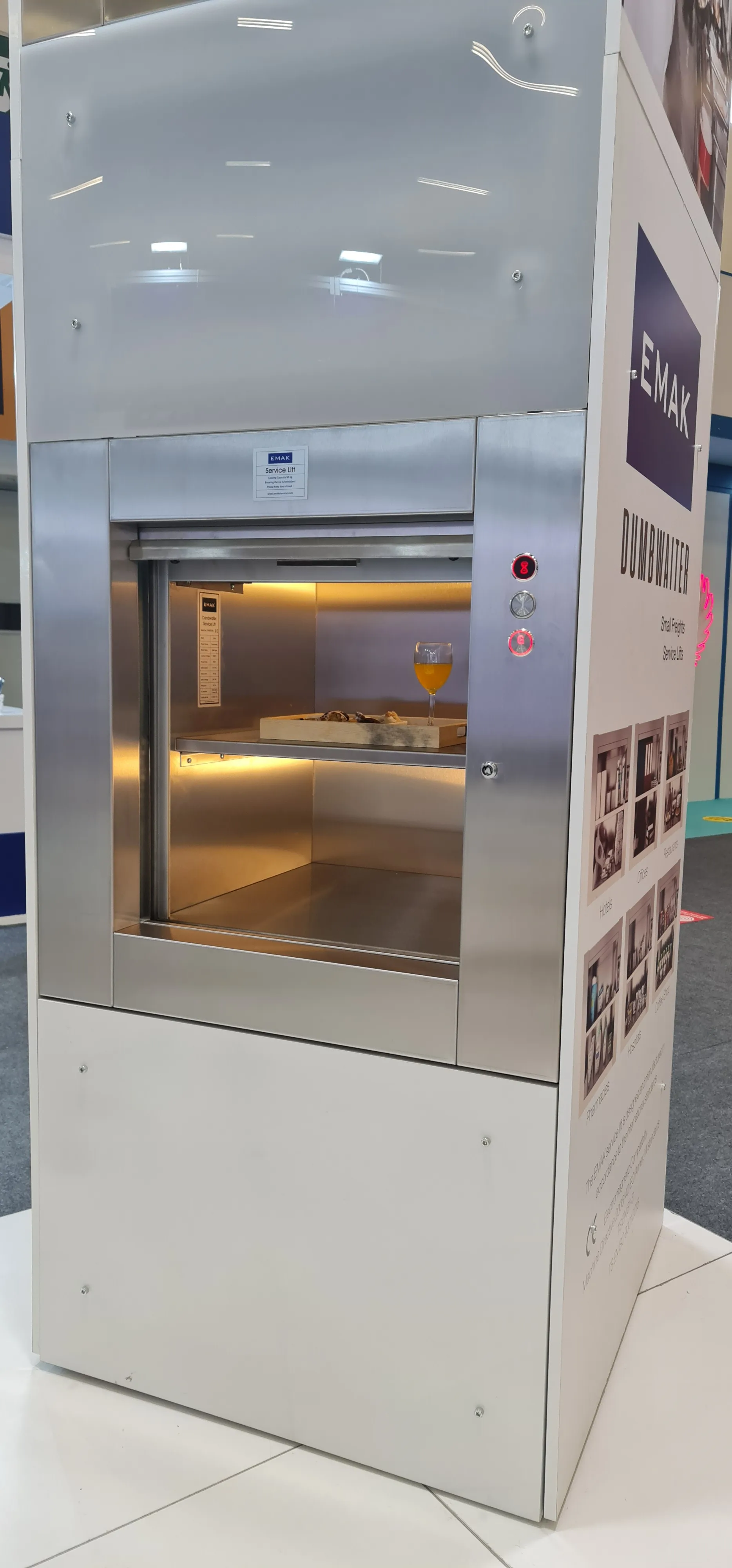 Dumbwaiter Service Lift 100kg Table Type Single Entrance Width 60cm Emak Elevator European ...