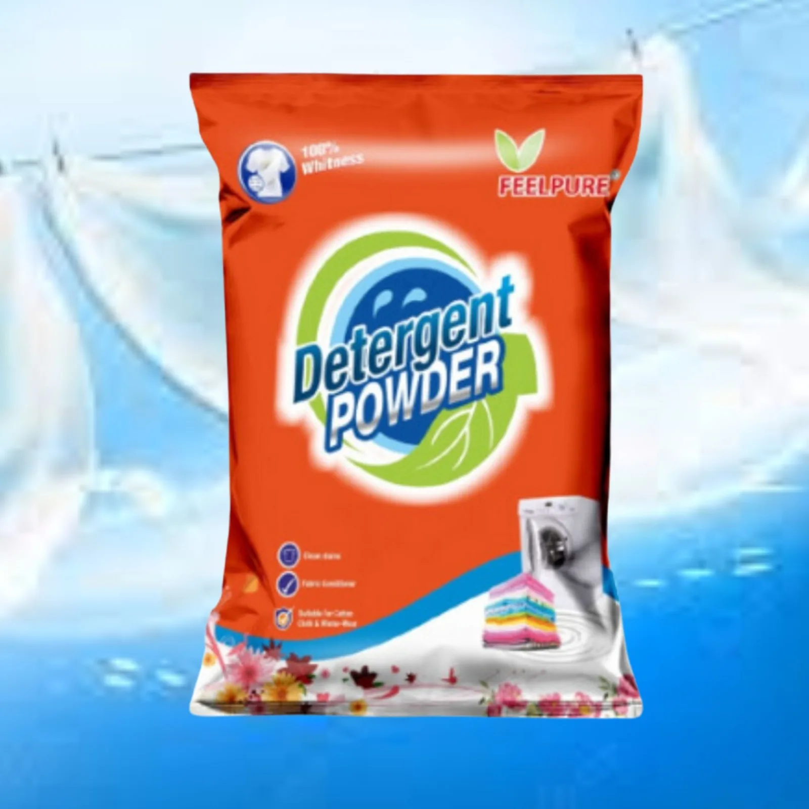 Detergent Powder 500 Gm With Customized Size Made Fabric Friendly ...