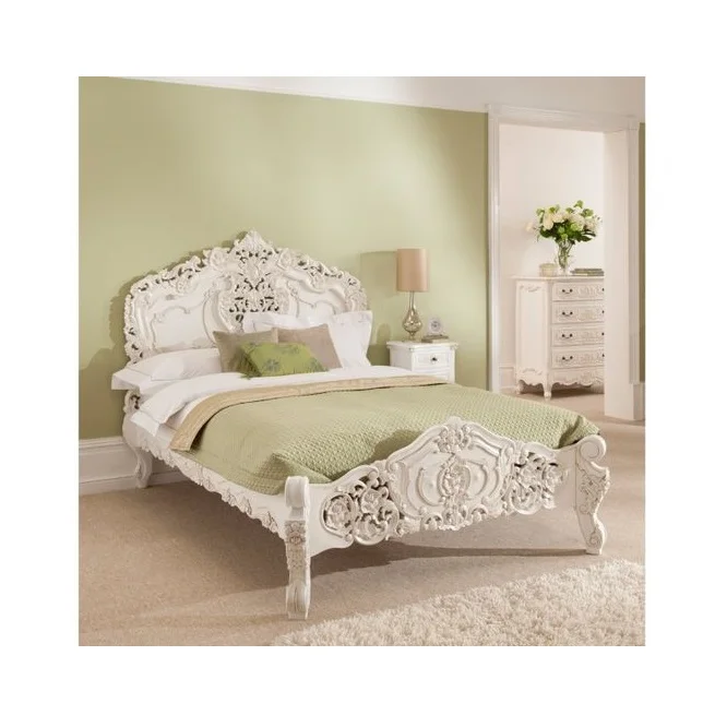 Royal Vintage Style Golden Finish Bed Designer Christian Theme Bedroom ...