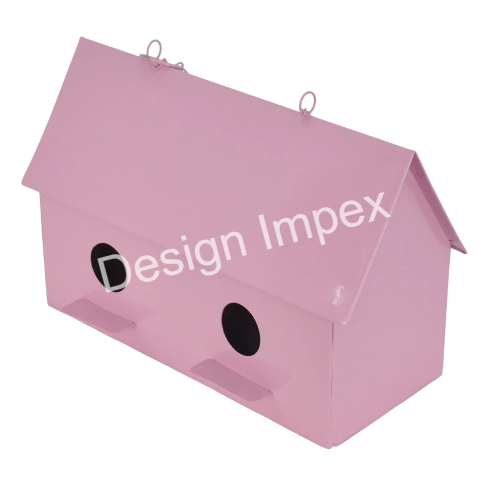 Birds Family House Sheet Iron Crafted Outdoor Garden Accessories Metal ...