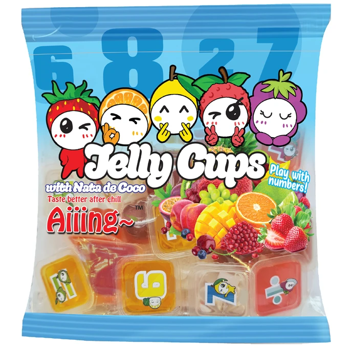 Aiiing Fruit Jelly Cups - Assorted Flavors & Nata De Coco