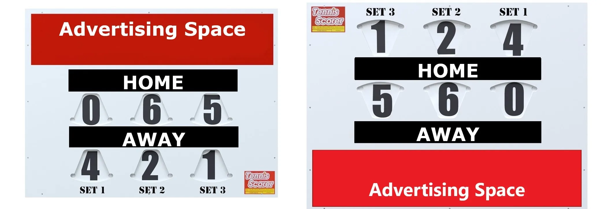 Manual Scoreboard Compact Double Sided 80 X 60 Cm For Tennis Padel ...