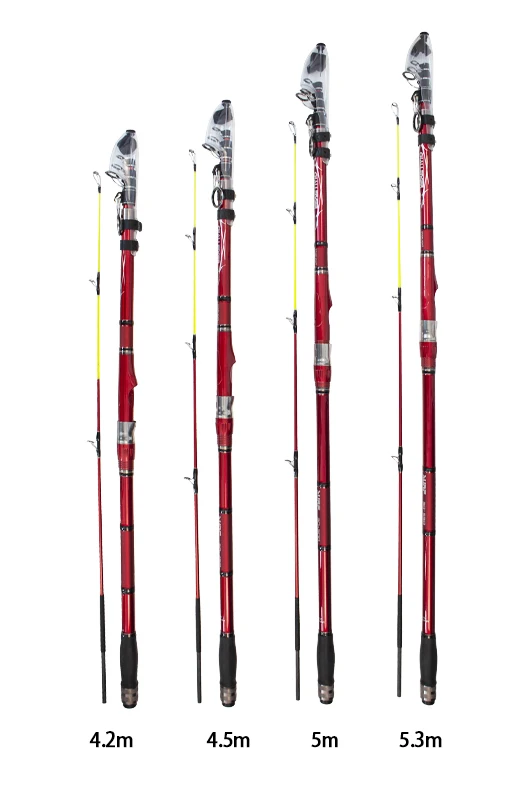 NH Surfcasting LED Inside Tip Telescopic Fishing Rods