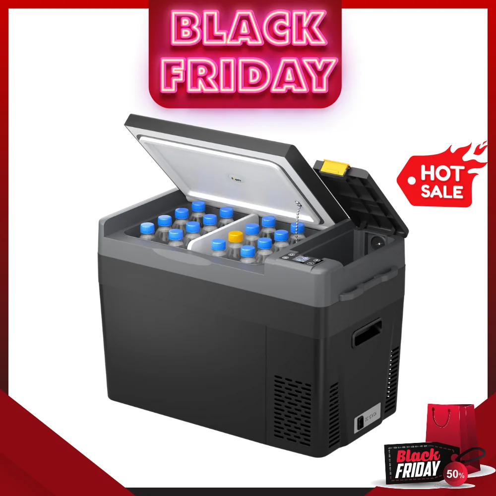 Bougerv 12 Volt Refrigerator,Crpro 30 Quart 12v Car Fridge,Portable ...