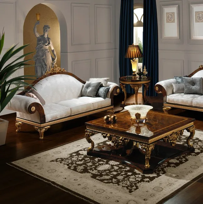 Sofa Furniture Set Made Teak Wood Solid For White Color Living Room ...