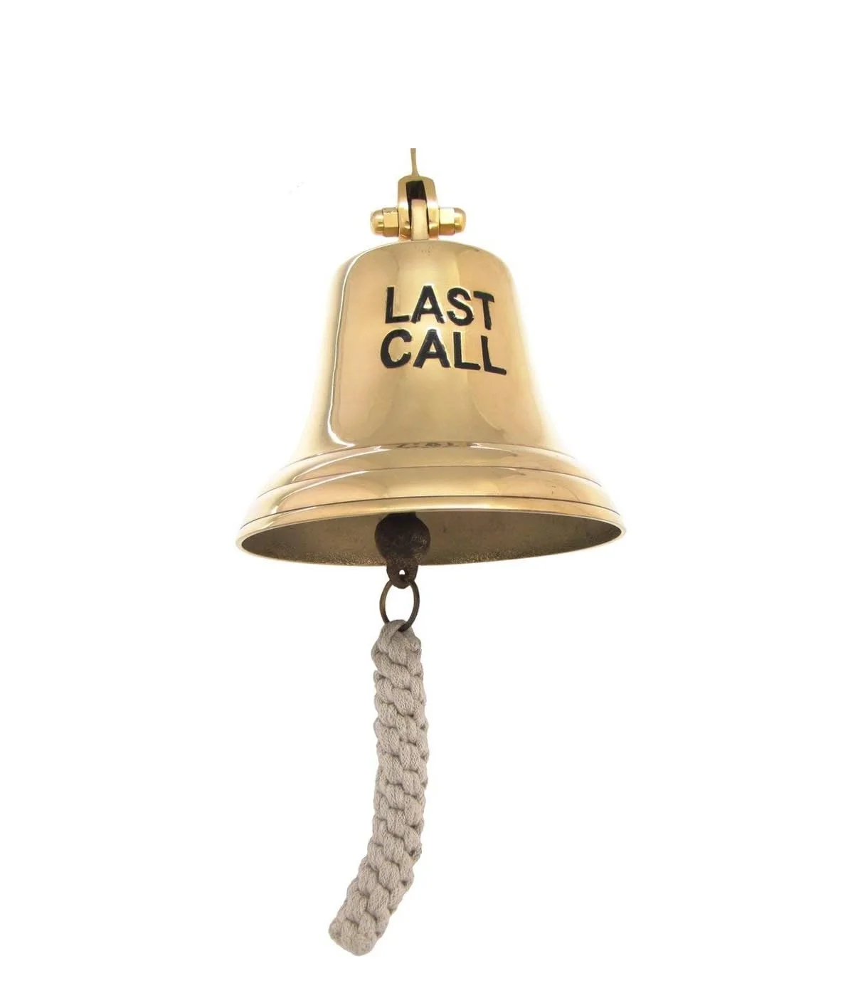 Large Brass Wall Mount Bartenders Tip Bell LAST CALL Tips Bar Pub Man ...