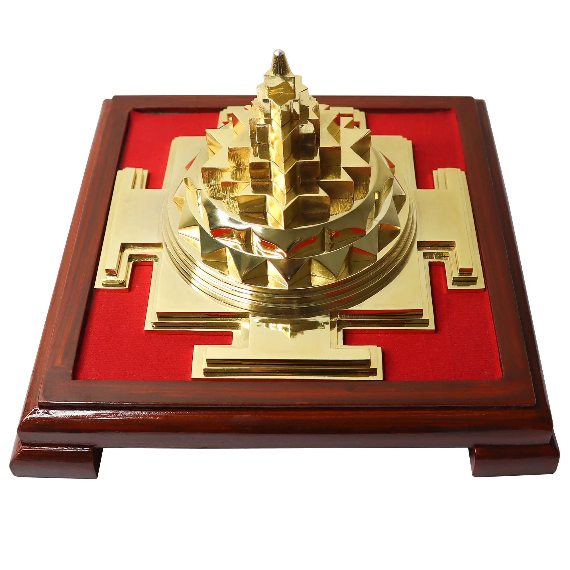 Meru Shri Yantra - Wealth & Success Brass Metal Energized