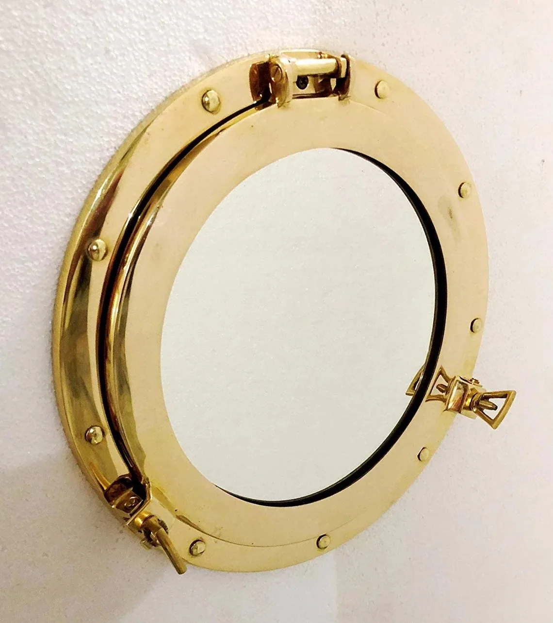 Antique Wall Mirror Canal Boat Porthole Window Ship Round Mirror Home ...