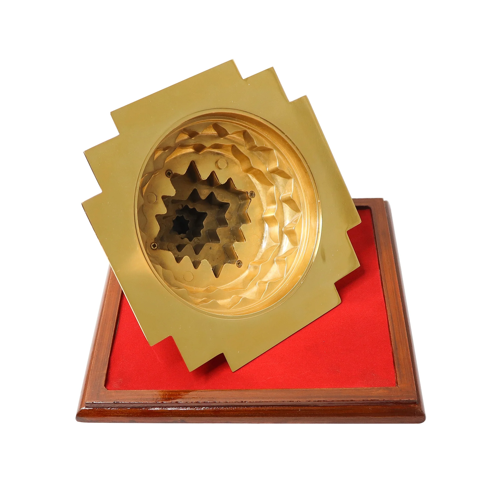 Meru Shri Yantra - Wealth & Success Brass Metal Energized