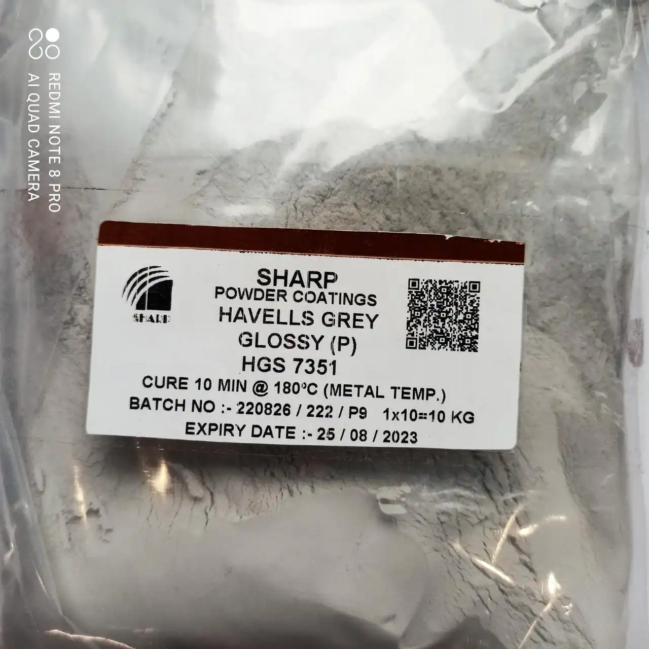 Ral 7035 Grey Glossy Powder Coating Powder Electrostatic Powder Coating ...