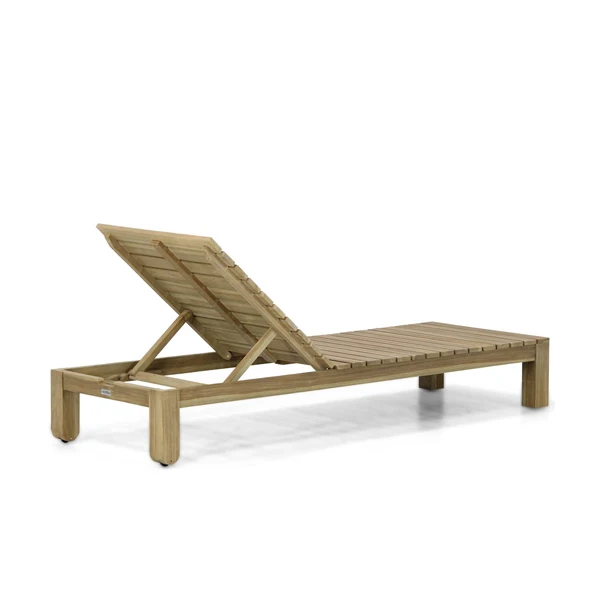 Teak Sun Lounger Simple With Slats And Legs Furniture Design Usa Client ...