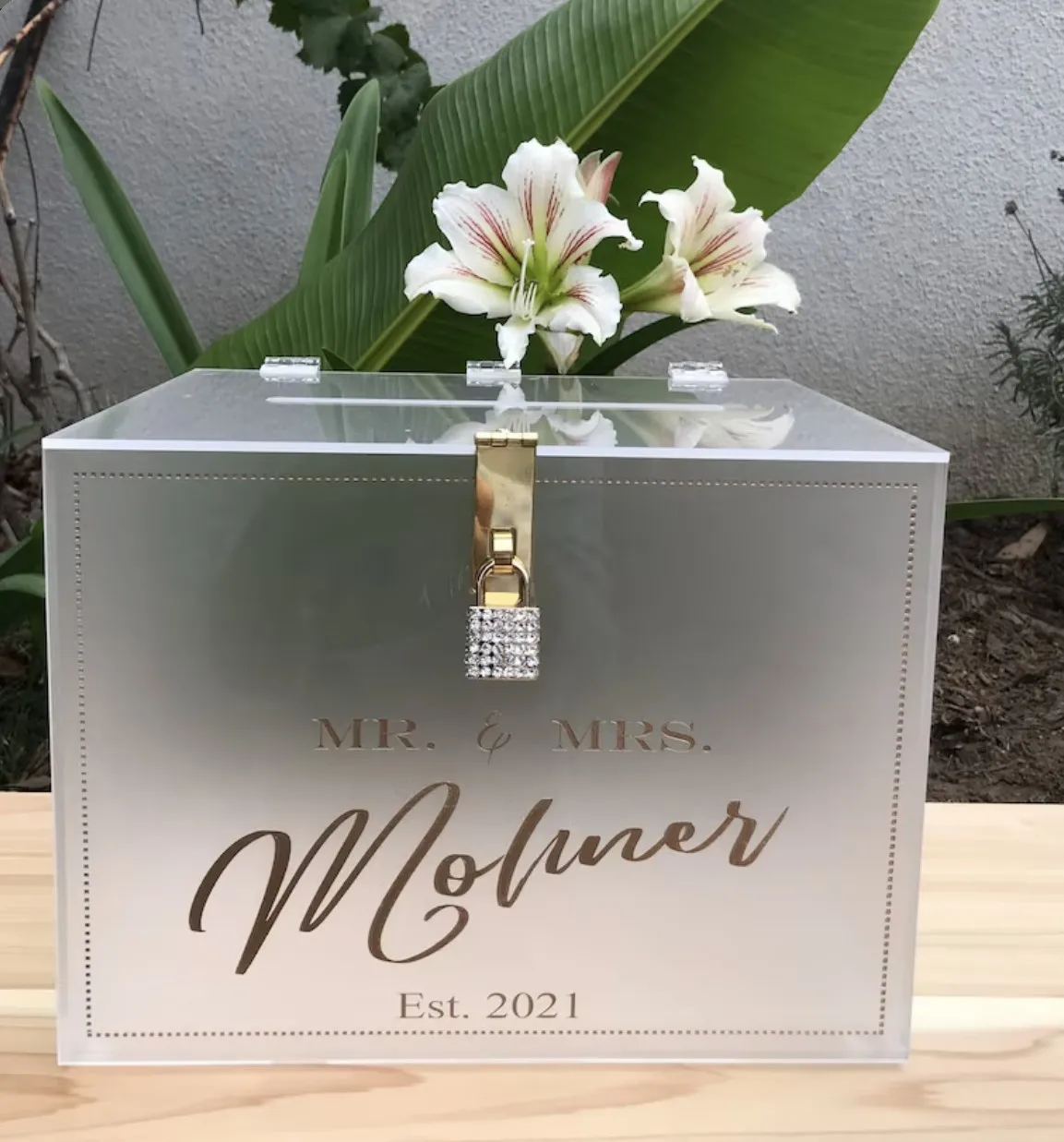 Elegant Acrylic Wishing Well Box - Secure & Treasure Cards