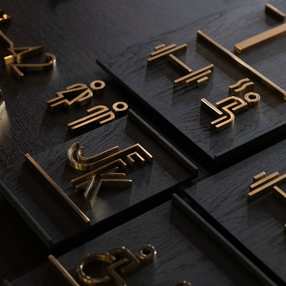 Metal Wall Letters Gold 3d Stainless Steel Signs Large Metal Alphabet ...