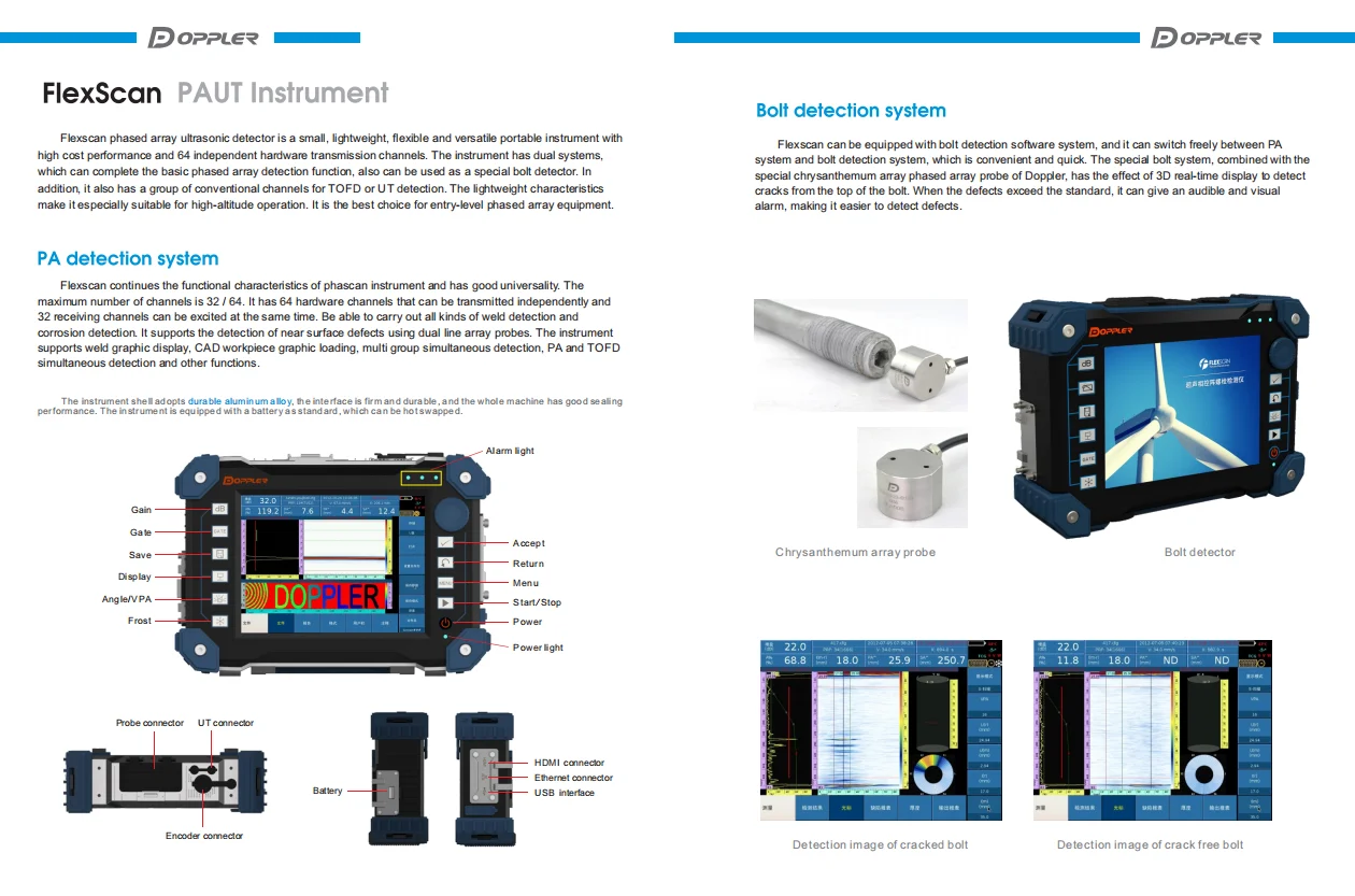 Flexscan 32/64 PR Portable Ultrasonic Flaw Detector & Inspection Equipment
