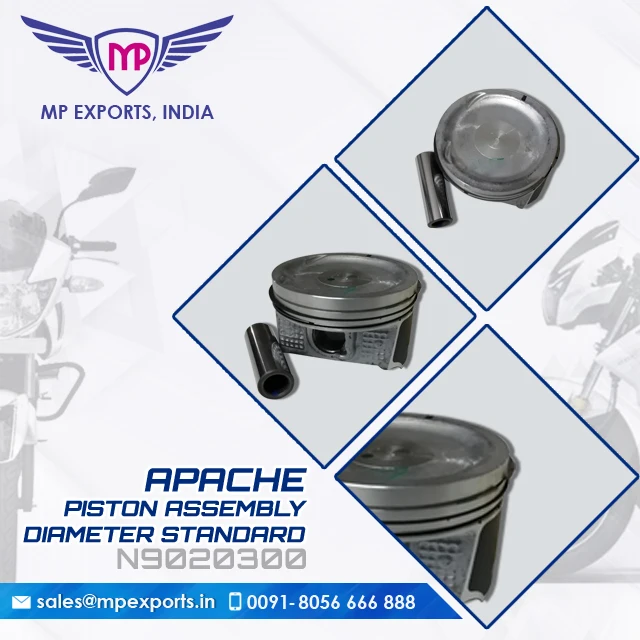 High Quality Indian Piston Assembly for TVS Apache 2W Best Price Spare ...