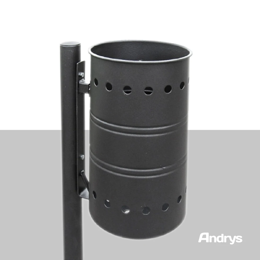 High Quality Outdoor Trash Bin With Bracket And Basket Hangable Painted ...