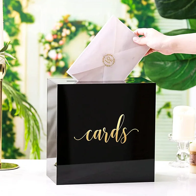Elegant Acrylic Wishing Well Box - Secure & Treasure Cards