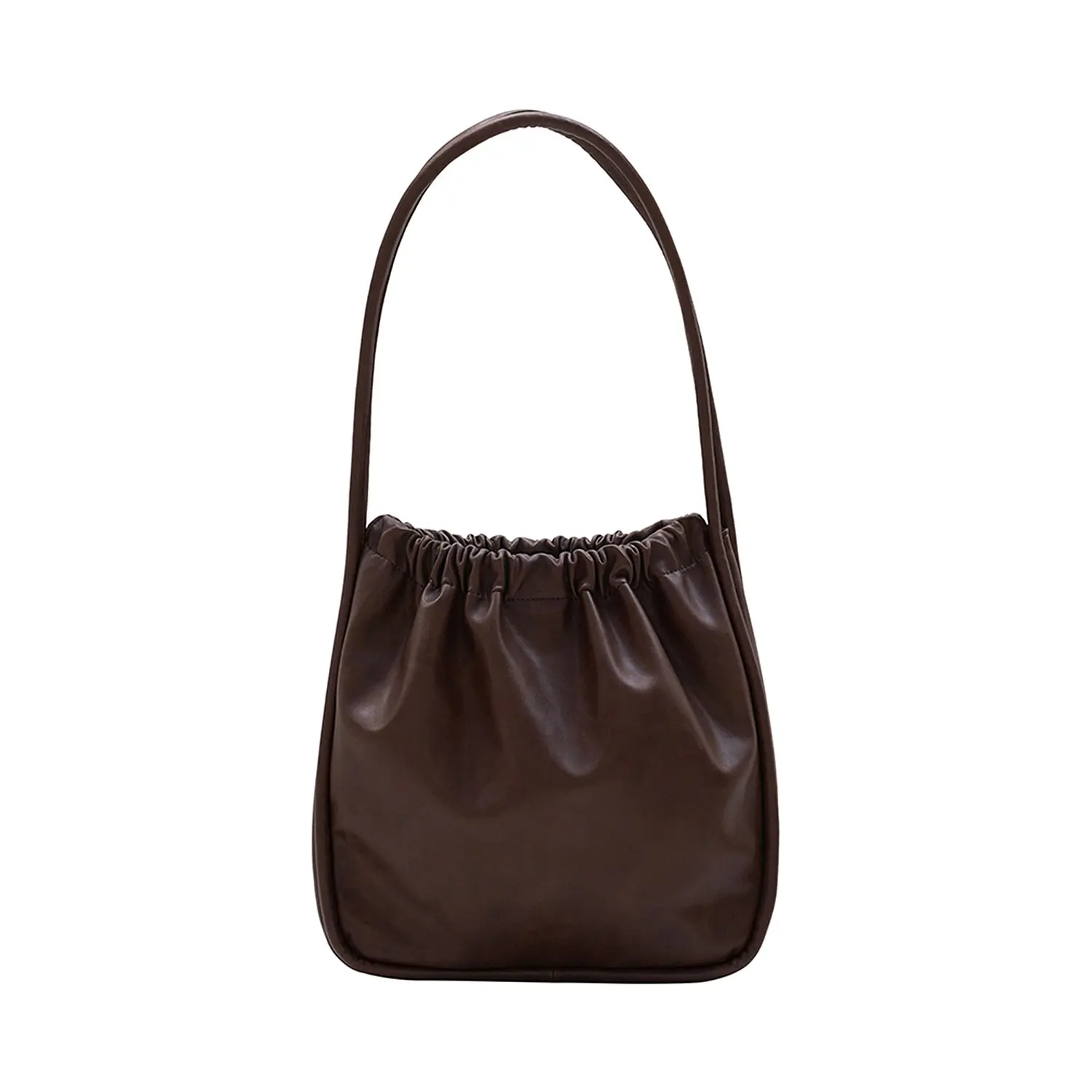 Korean Leather Product [yeomim] Bundle Bag (choco Brown) By Lotte Duty ...
