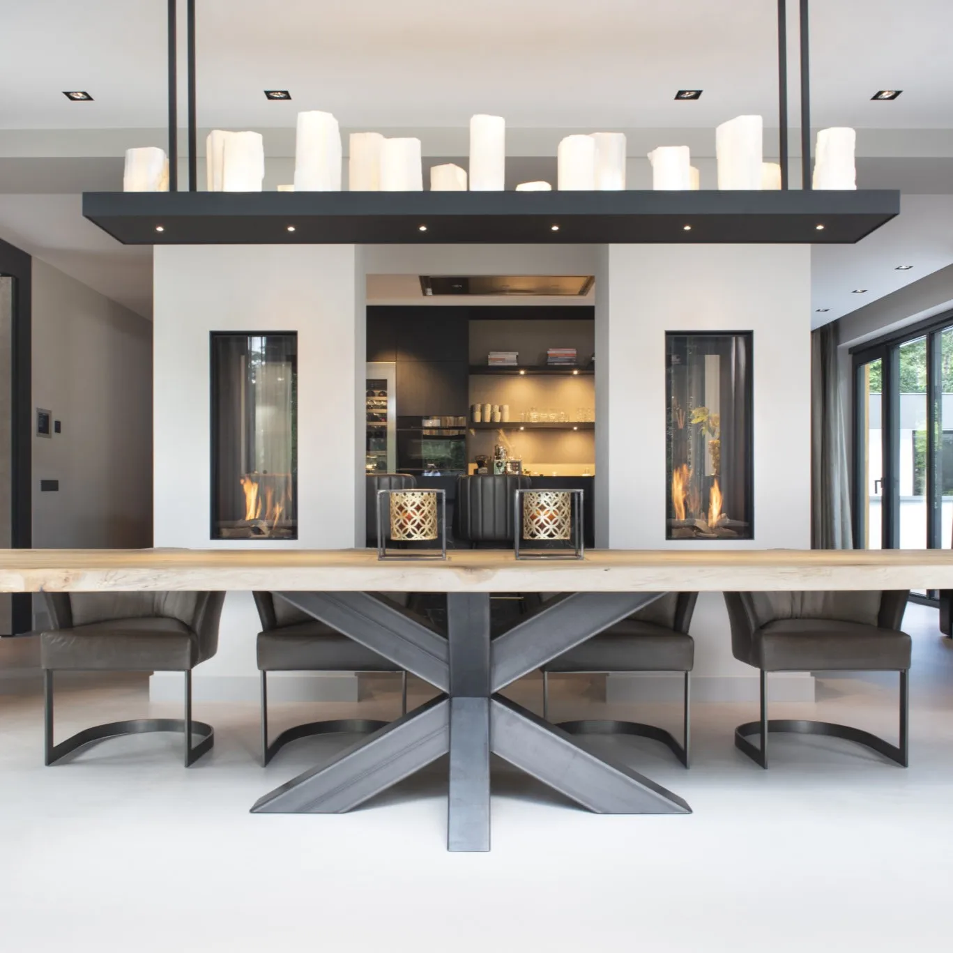 Slab Wood Dining Table Solid Natural Finish Slab Wood For Dining Tables ...