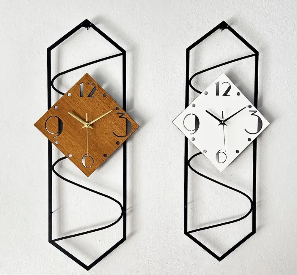 Rectangular Wall Clock Modern For Unique Vertical Wall Clock Vector ...