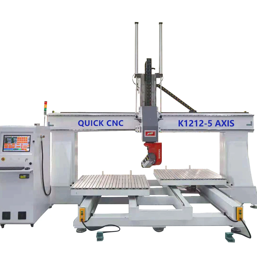 Quick Cnc Machine 5 Axis Cnc Router K1212-5a With High Z-axis For Processing Wood Products - Buy ...