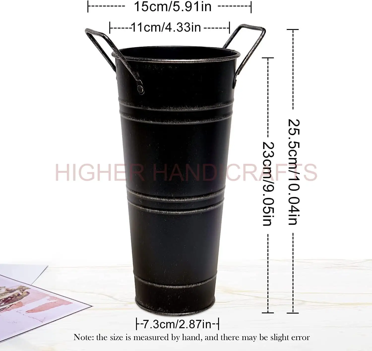 Galvanized Iron Rustic Vases Water Leakage Proof Flower Bucket Pots Set Of 4 Flower Arrangement ...