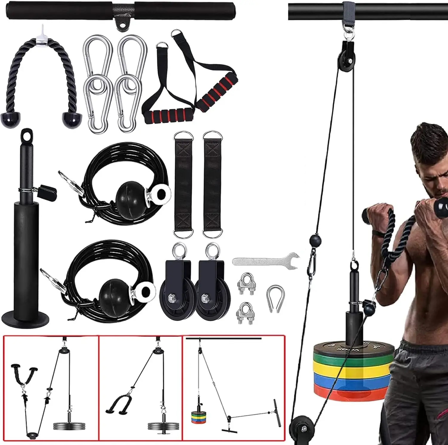 Pulley Cable System Gym - Upgrade Your Workout Routine