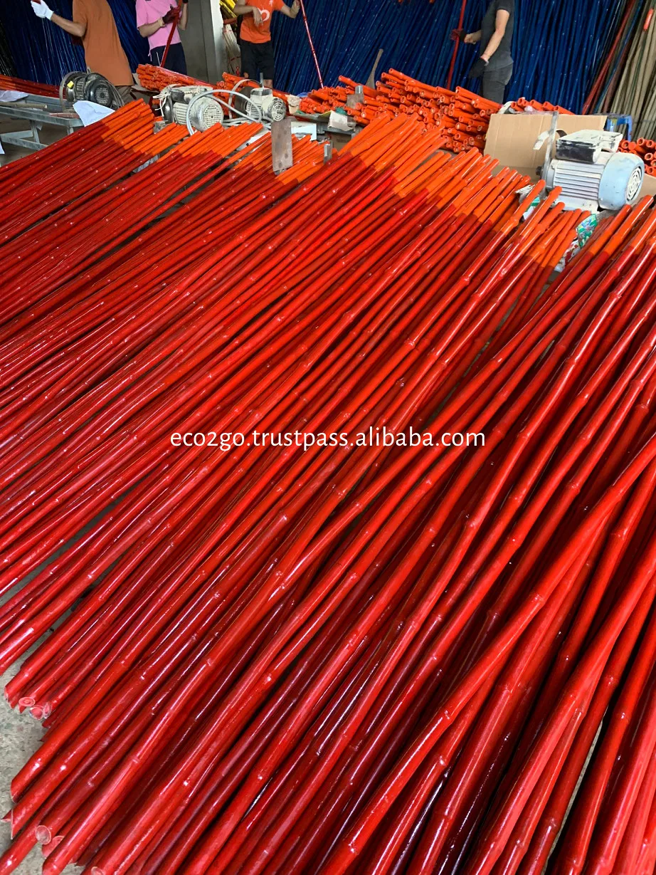 Natural Painted Bamboo Poles Mark Dangerous Snow Areas Handcrafted With ...