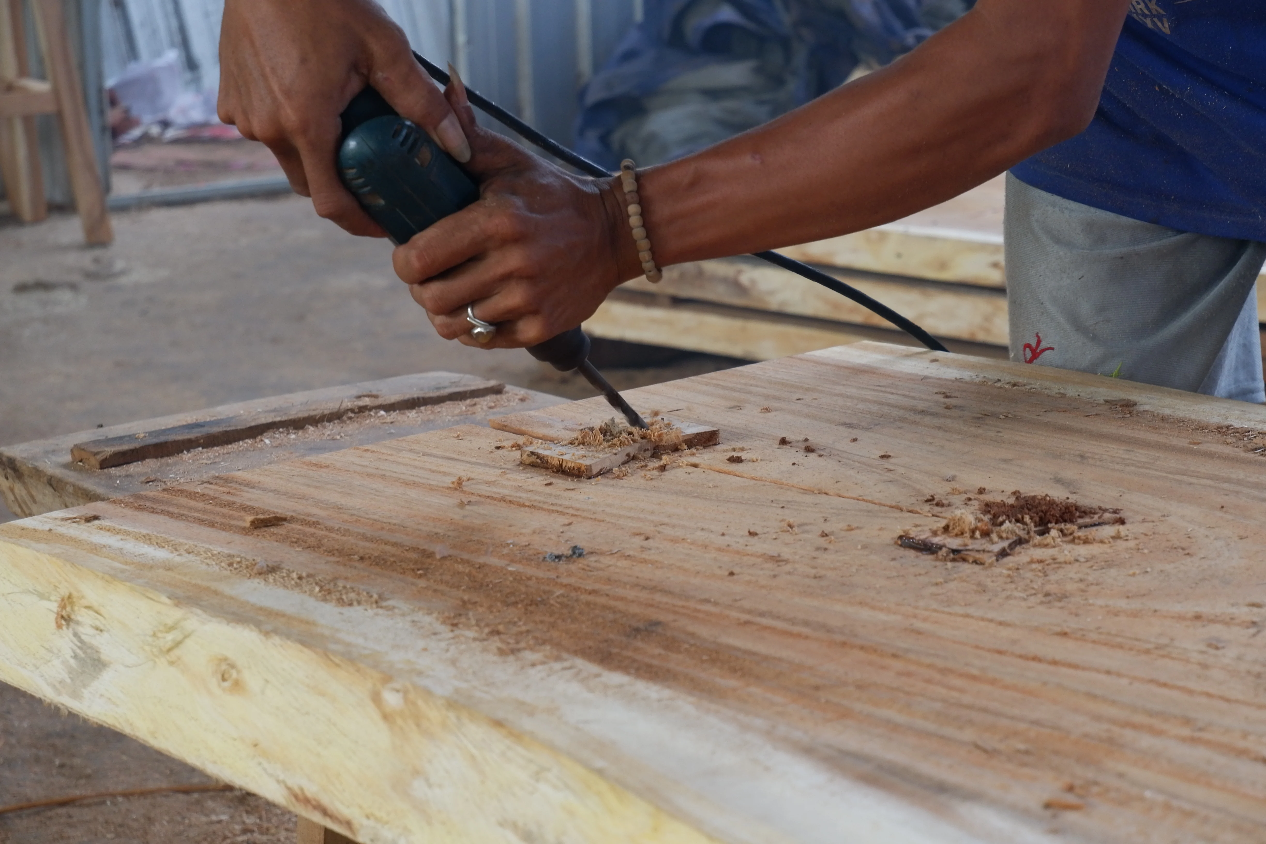 Dining Table From Slab Wood Suar Wood Topa Table For Restaurant ...