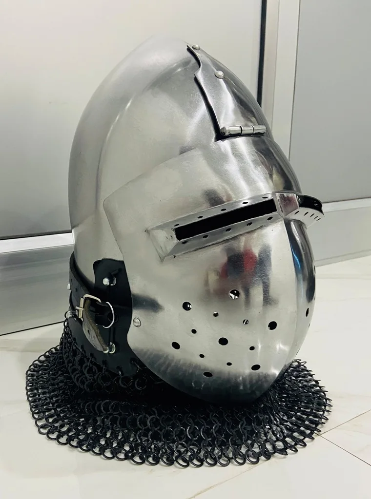 Medieval Armor 18 Gauge Steel Medieval Combat Pig Faced Bascinet Armor ...