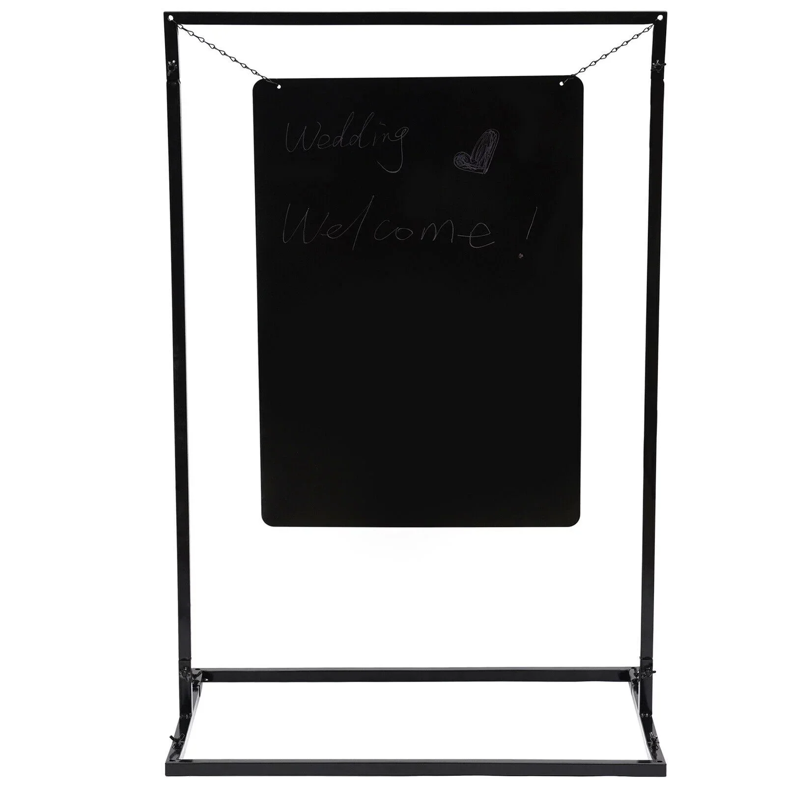 Black Enamel Finished Iron Metal Welcome Stand for HOtel Restaurant ...
