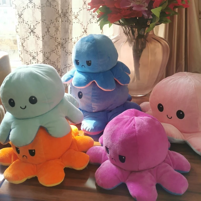 Soft Giant Octopus Plush Toy Flip Octopus Stuffed Animal Soft Toy ...