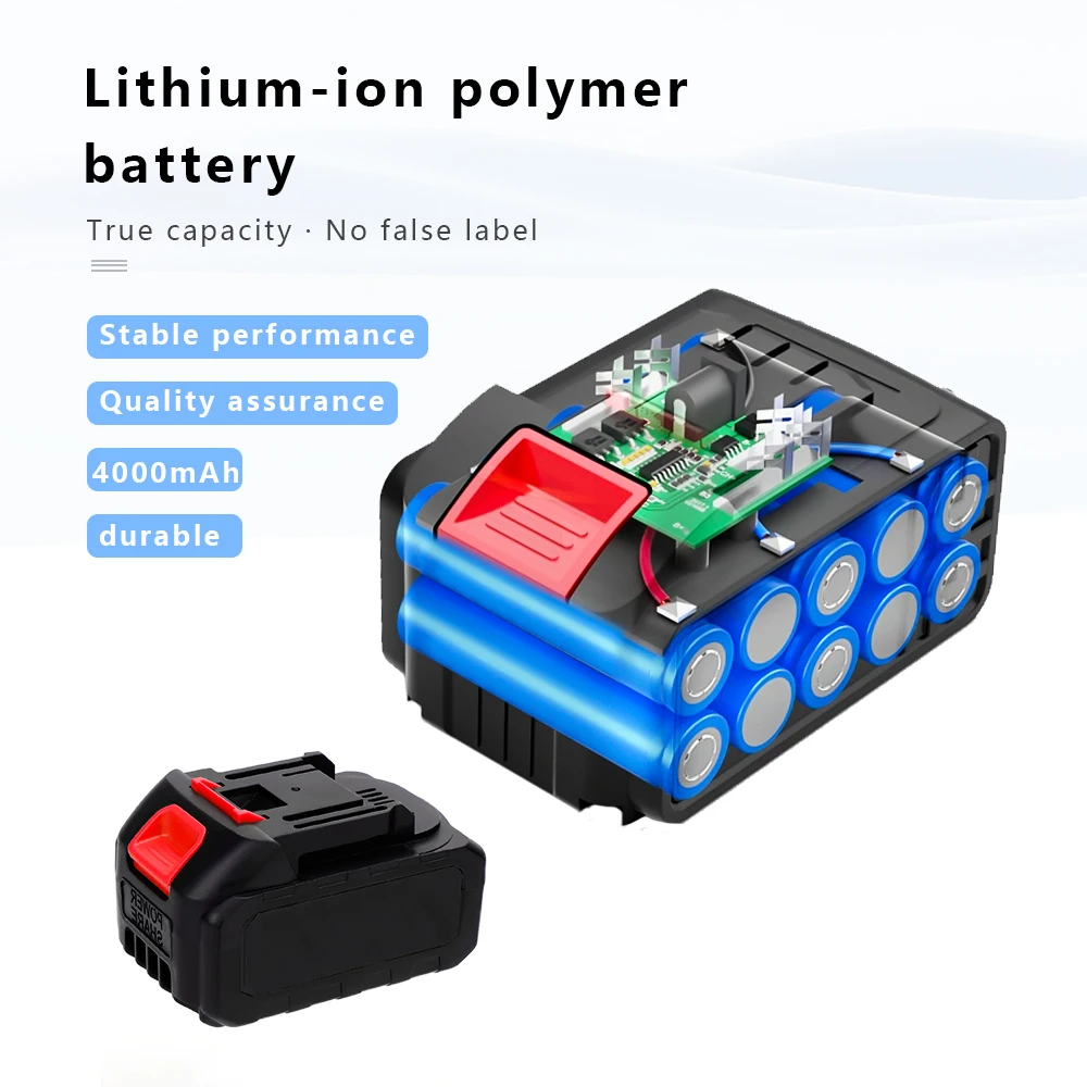 Straight Hair 5S2P 21V 4AH 5AH 6AH Power Tools Electric Screwdriver ...