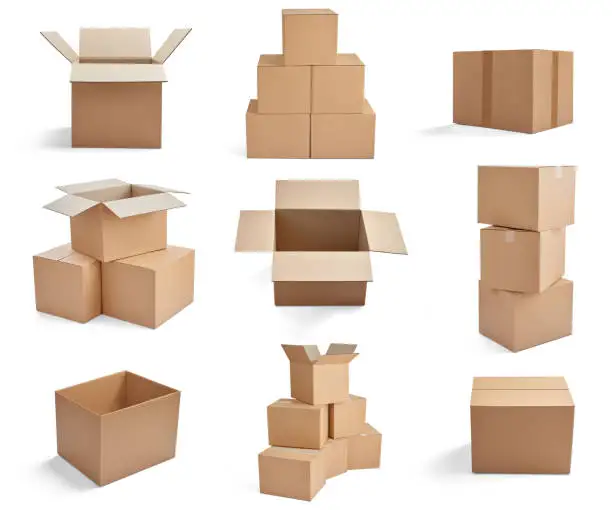 Custom Cardboard Packaging Corrugated Courier Box Shipping Carton Boxes Hard Paper Many Sizes ...