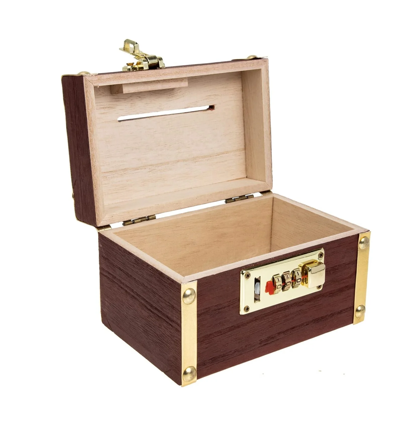 Home Storage Box Vintage Wooden With Lock Pirate Jewelry Chest Keepsake ...