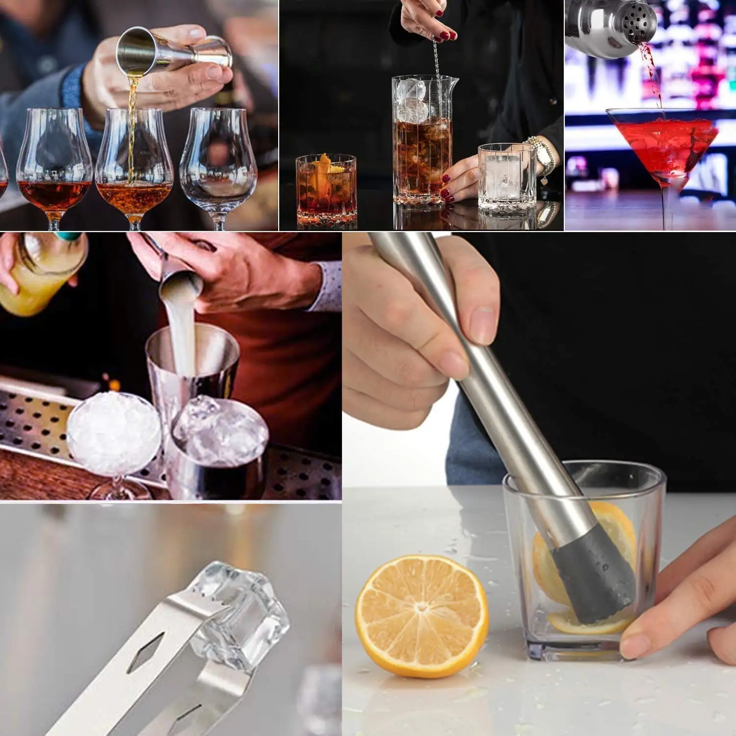 Ultimate Luxury Portable Travel Bartender Kit with Leatherette Case