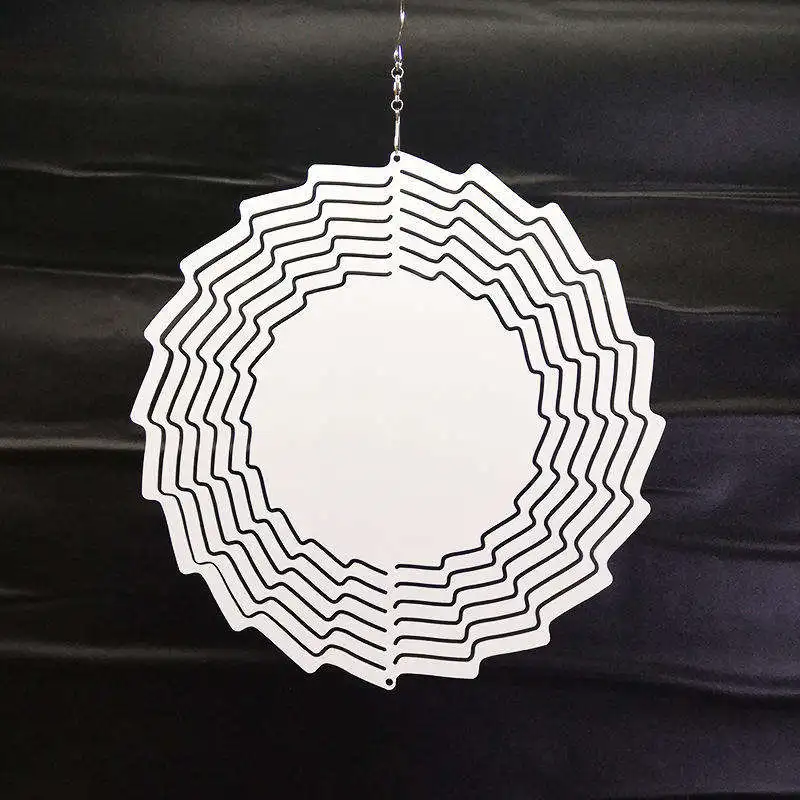 2023 New Sublimation Wind Spinner Blank 10 Inch 8 Inch Double Side Sublimations Aluminum Metal ...