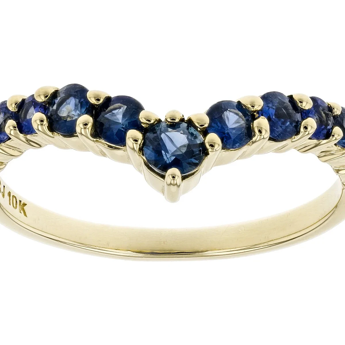 Blue Sapphire Radiance10k Yellow Gold Ring | Exquisite Craftsmanship ...