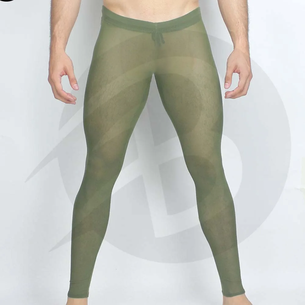 Men Leggings See Through Sheer Mesh Pants \ Transparent Casual Wear ...