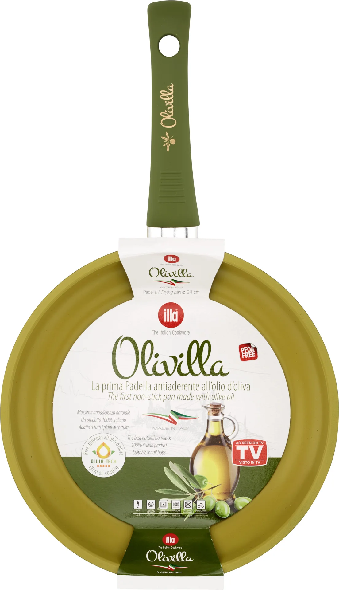 Olivilla Made In Italy Diam 20 Cm Olive Oil Non-stick Aluminum Green ...
