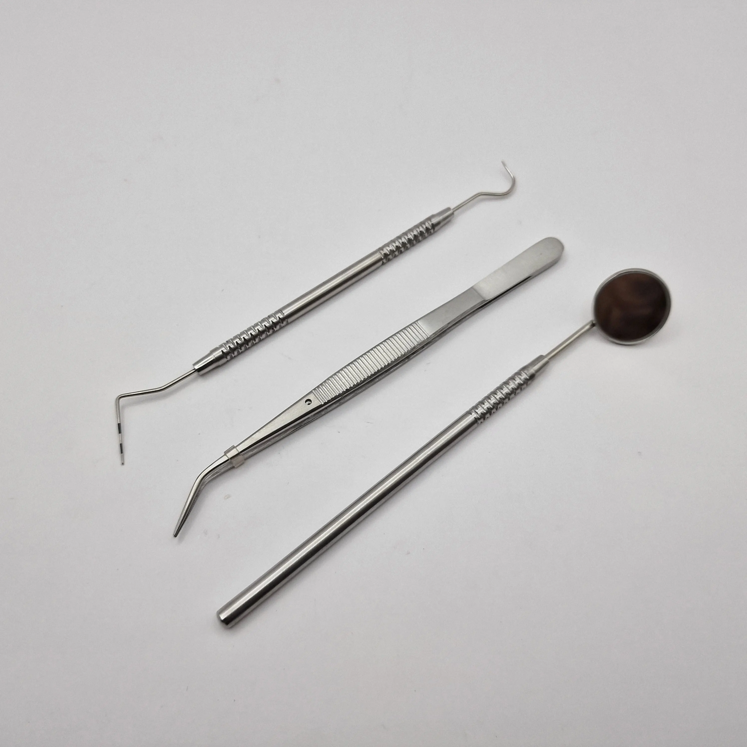 Complete Basic Dental Examination Kit with Mirror Tweezers Probe ...