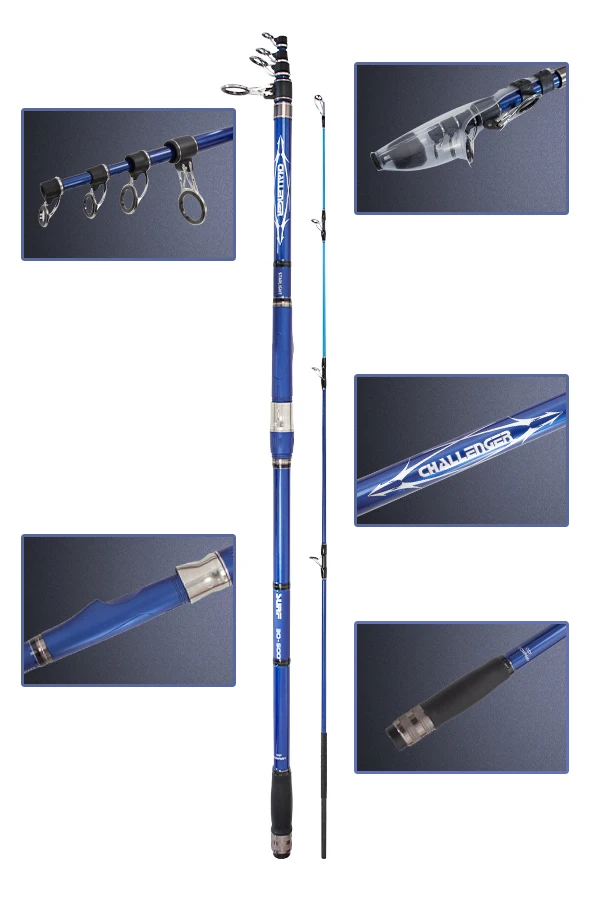 NH Surfcasting LED Inside Tip Telescopic Fishing Rods