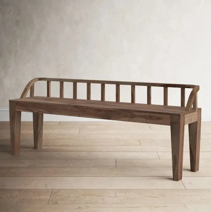 Outstanding Quality Natural Solid Wooden Bench Indoor and Outdoor ...