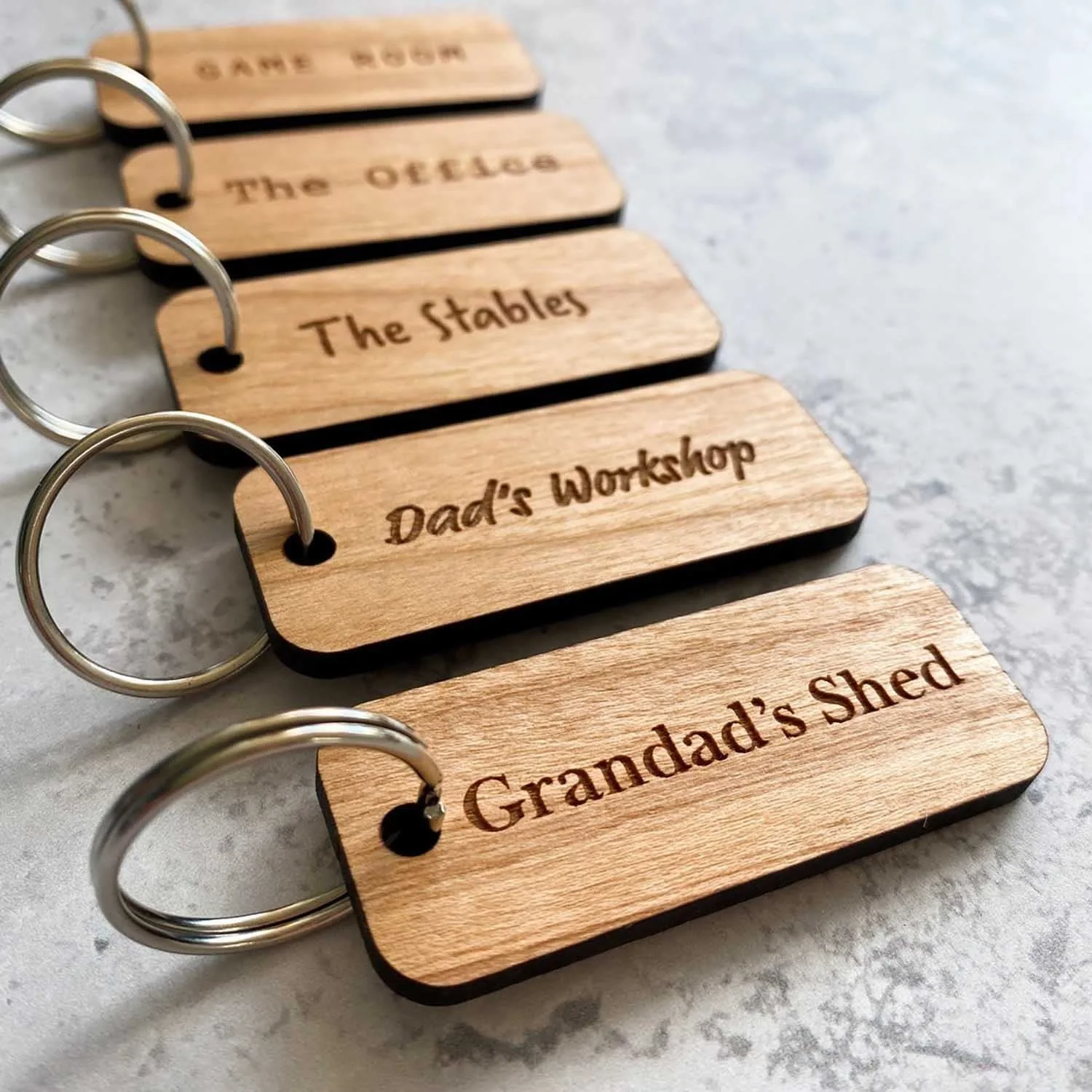 Design Wooden Key Chain for Gifting - Laser Engravable