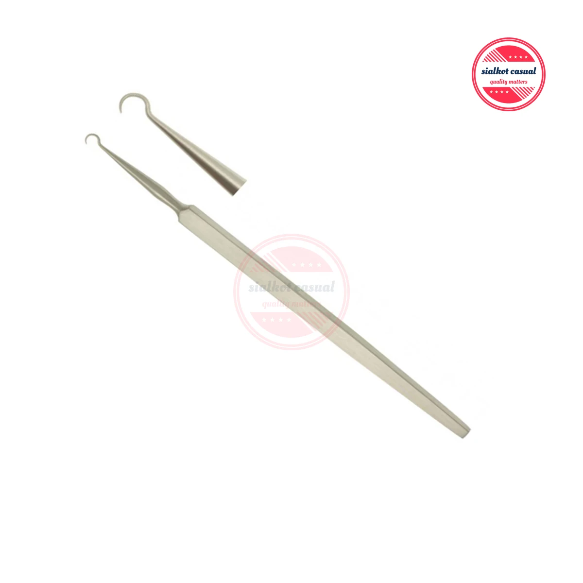 Stainless Steel Surgical Sharp Single Ended Skin Hook