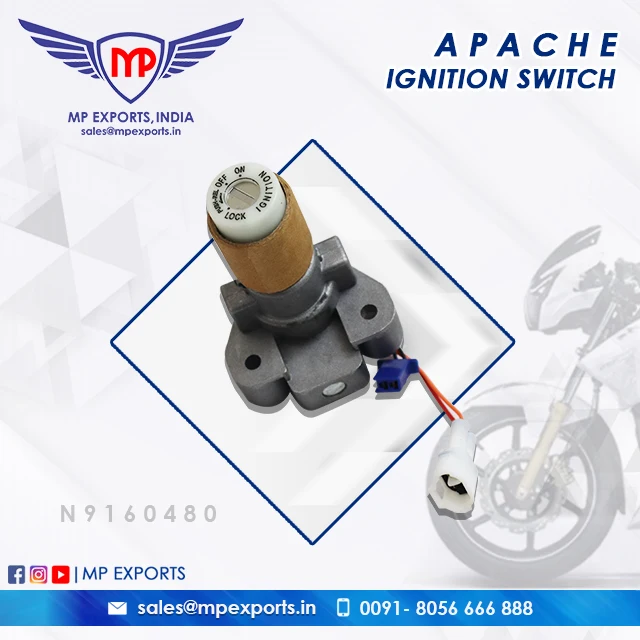 Genuine quality TVS Apache 2W Steering Ignition Lock spare parts ...