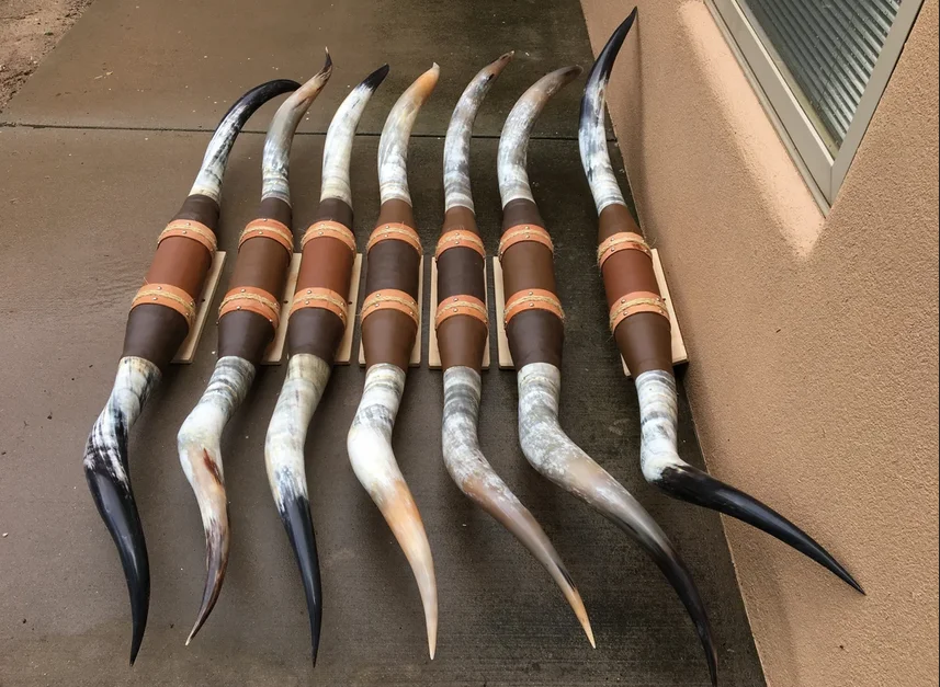 Polished Black & White Buffalo Horn Frames for Wall Decoration OEM